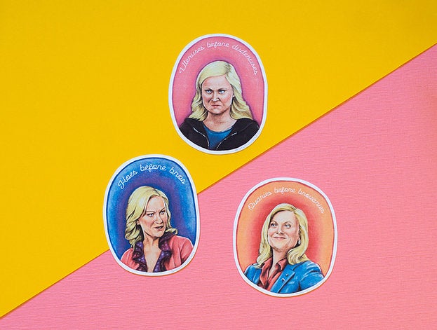 Leslie Knope Parks & Rec Sticker Set by Mandy Illustrates | Made ...