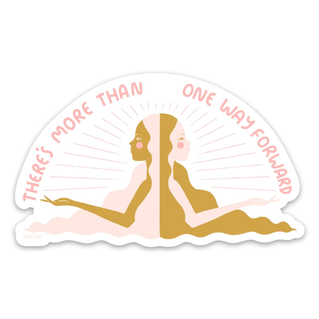 There Is More Than One Way Forward Vinyl Sticker by Gingiber | Made ...