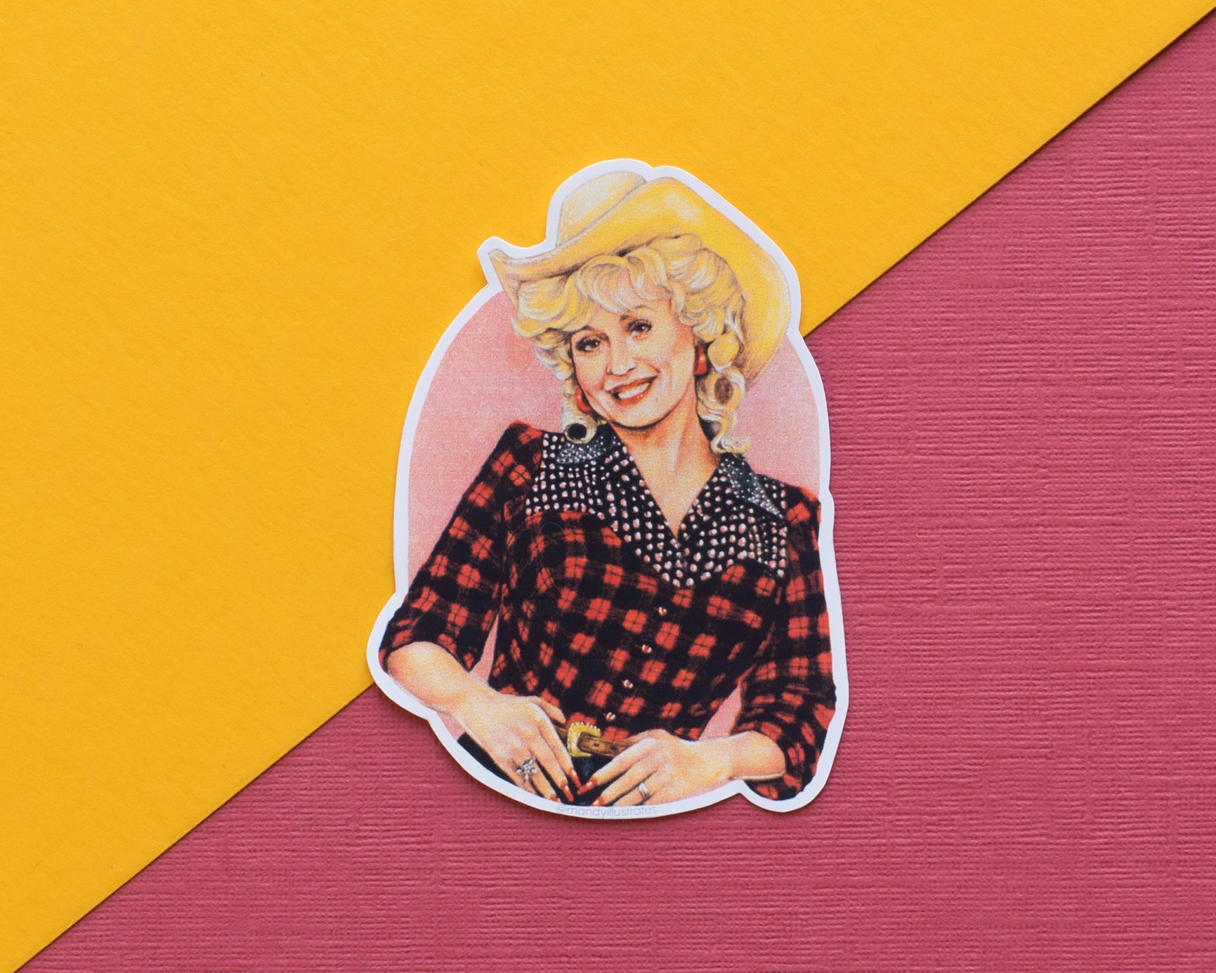 Dolly Parton Vinyl Sticker by Mandy Illustrates | Made, Modern Handmade