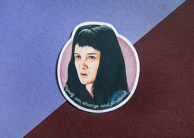 Lydia Deetz Beetlejuice Vinyl Sticker by Mandy Illustrates | Made ...