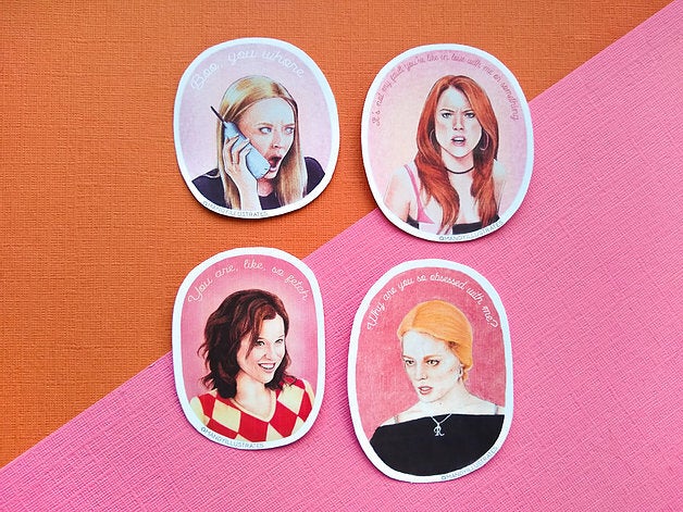 Mean Girls Vinyl Sticker Set by Mandy Illustrates | Made, Modern Handmade