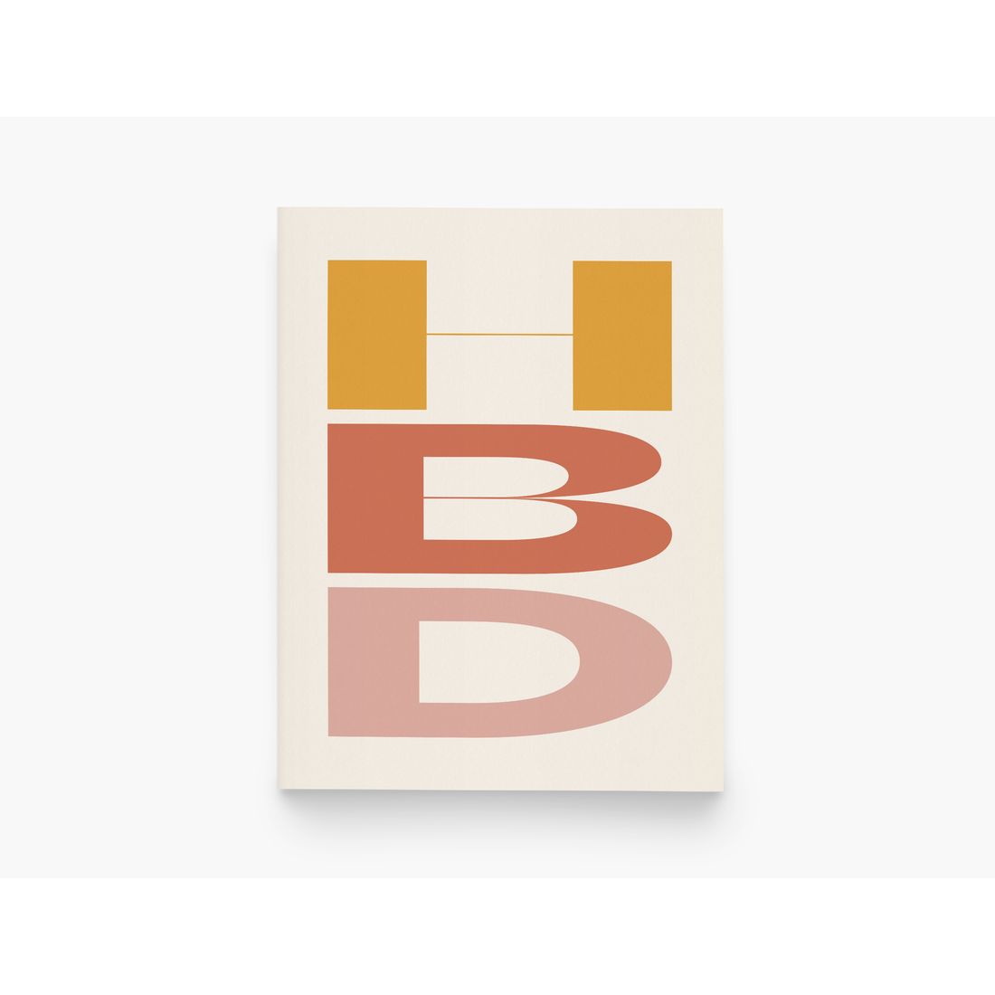 HBD Happy Birthday Card by Paper and Stuff | Made, Modern Handmade