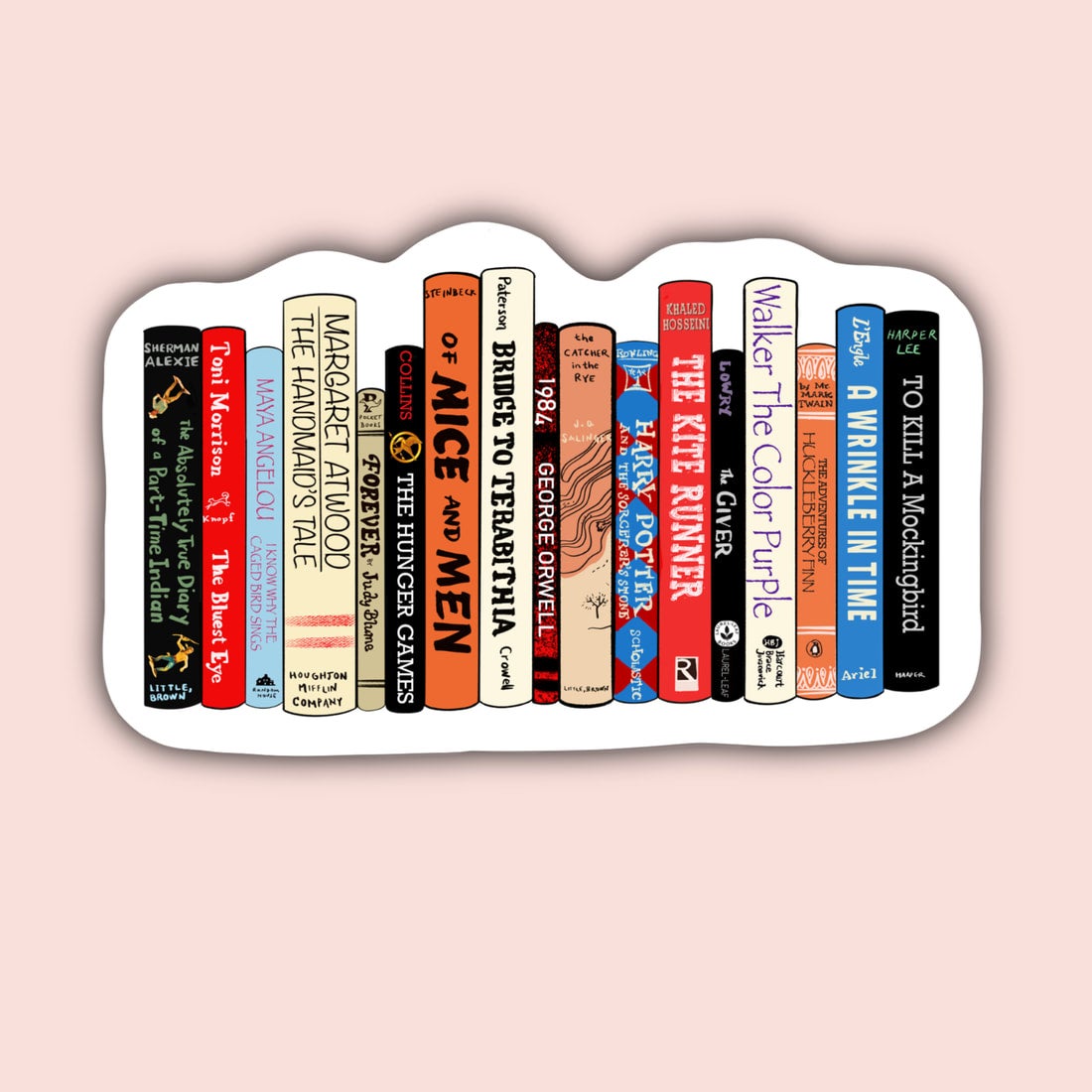 Banned Books Shelf Vinyl Sticker by Indigo Maiden | Made, Modern Handmade