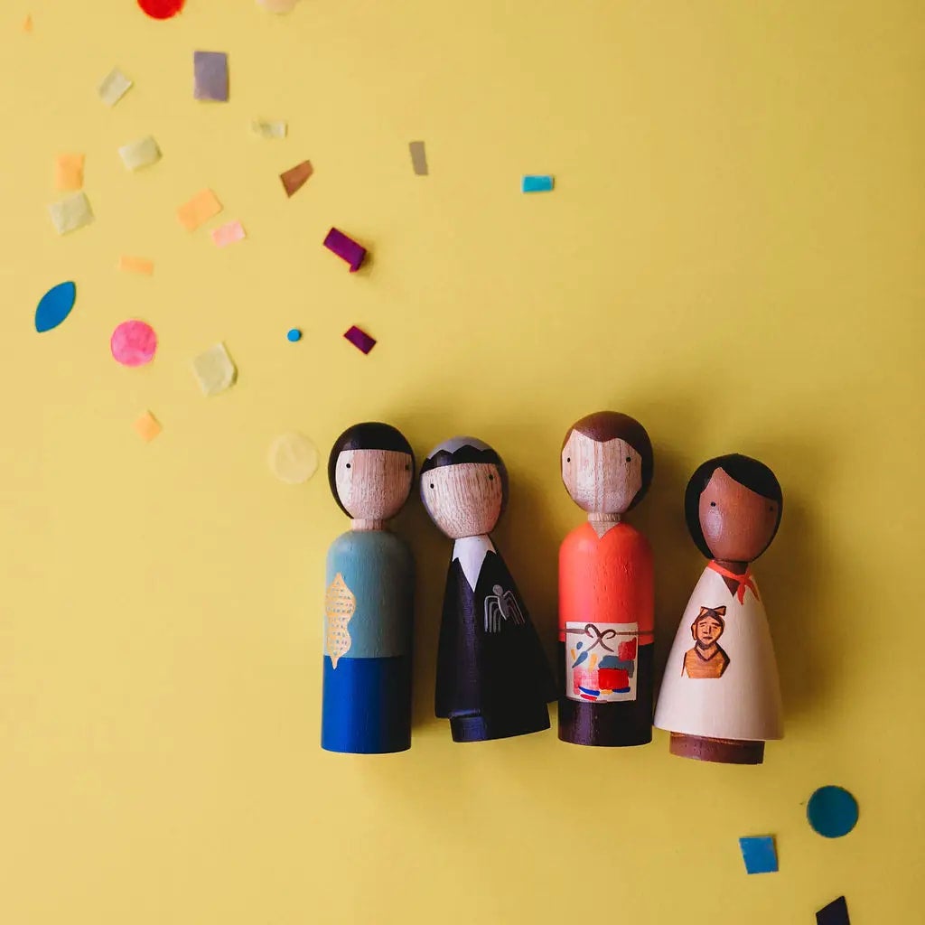 The Women Artists Peg Doll Set by Goose Grease | Made, Modern Handmade