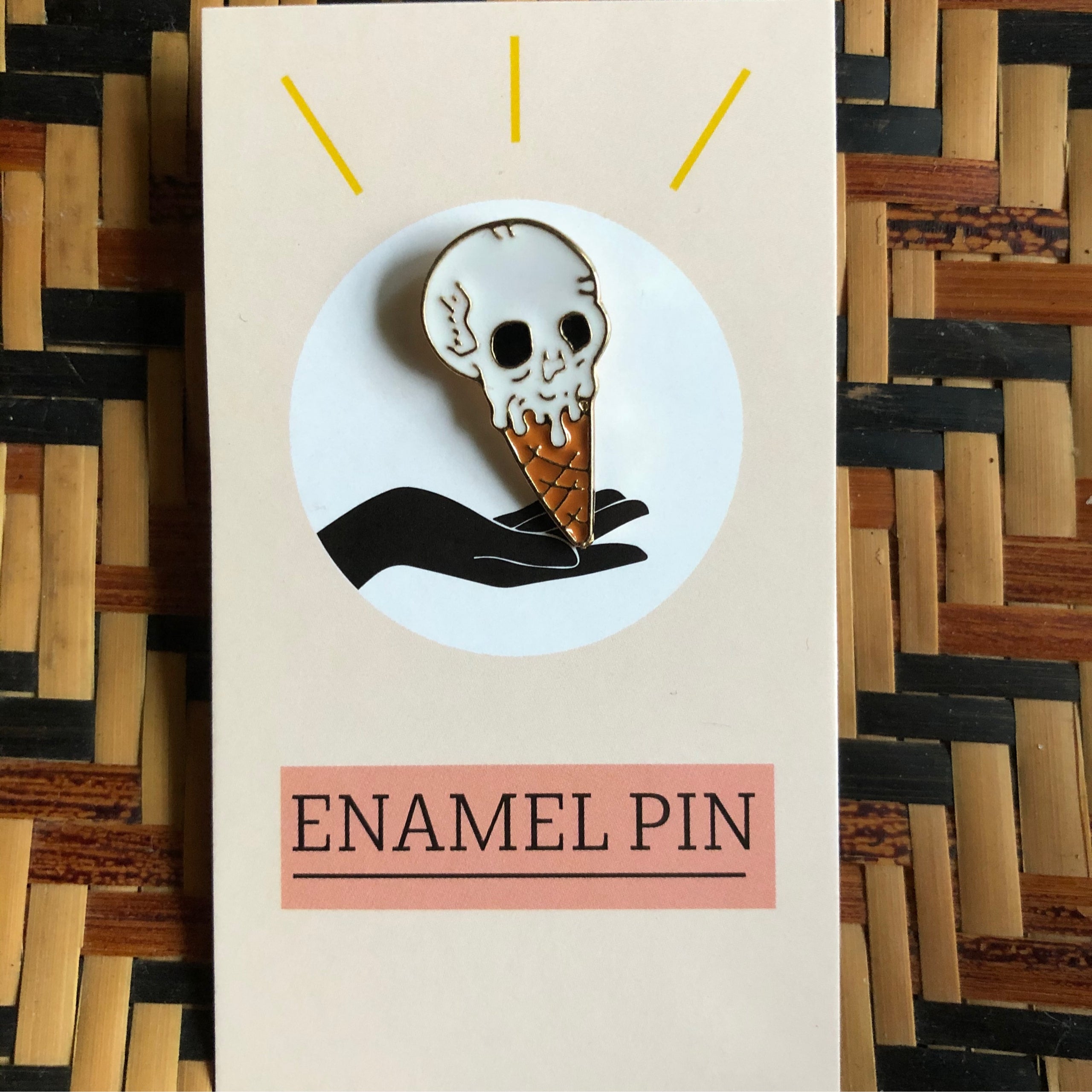 Sad Ice Cream Enamel Pin | Made, Modern Handmade