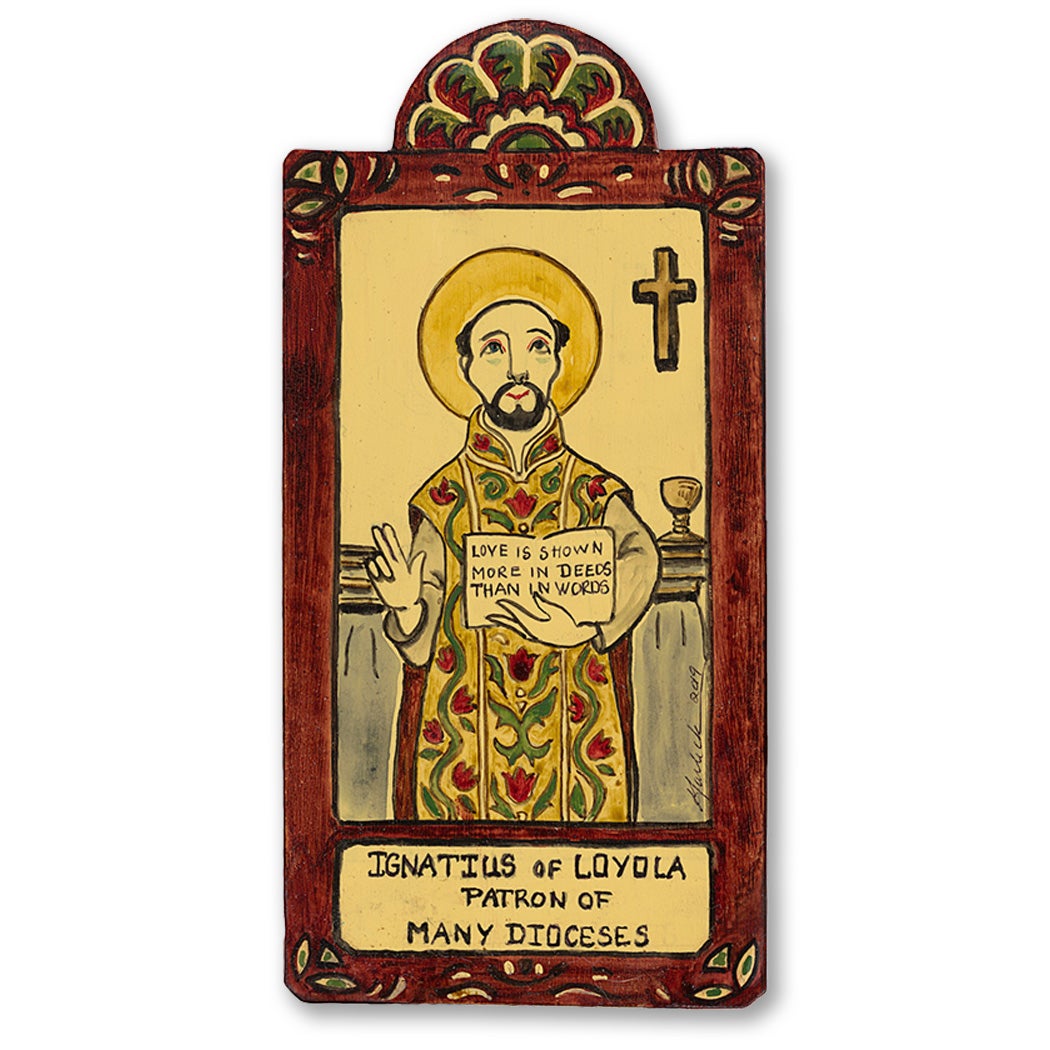 Ignatius of Loyola Retablo by Lynn Garlick Retablos | Made, Modern Handmade