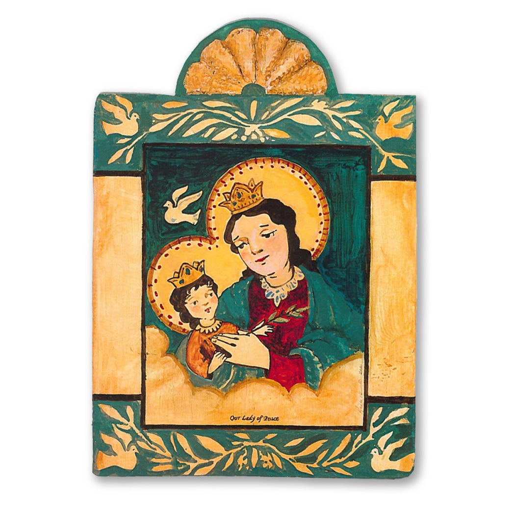Our Lady of Peace Retablo by Lynn Garlick Retablos - | Made, Modern Handmade