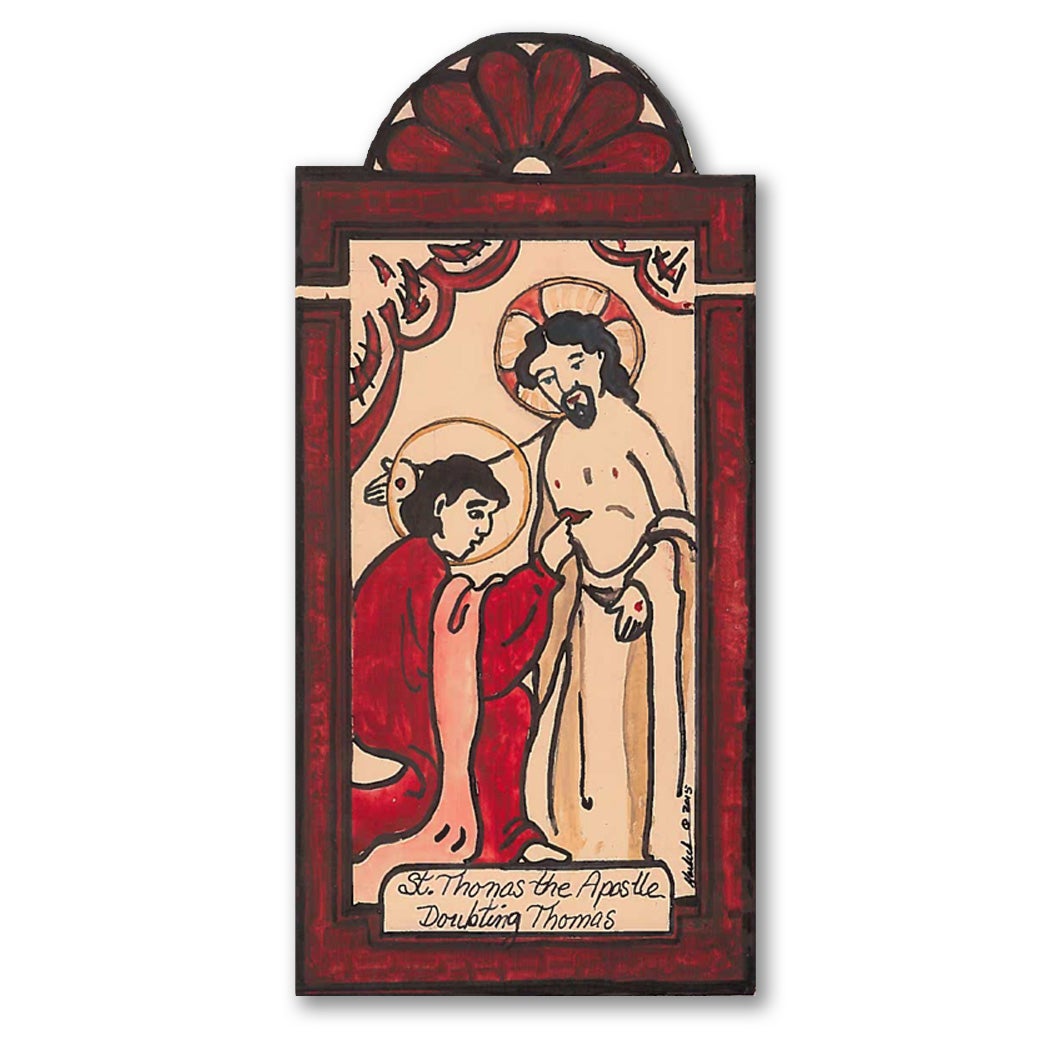 Saint Thomas the Apostle Retablo by Lynn Garlick Retablos | Made ...