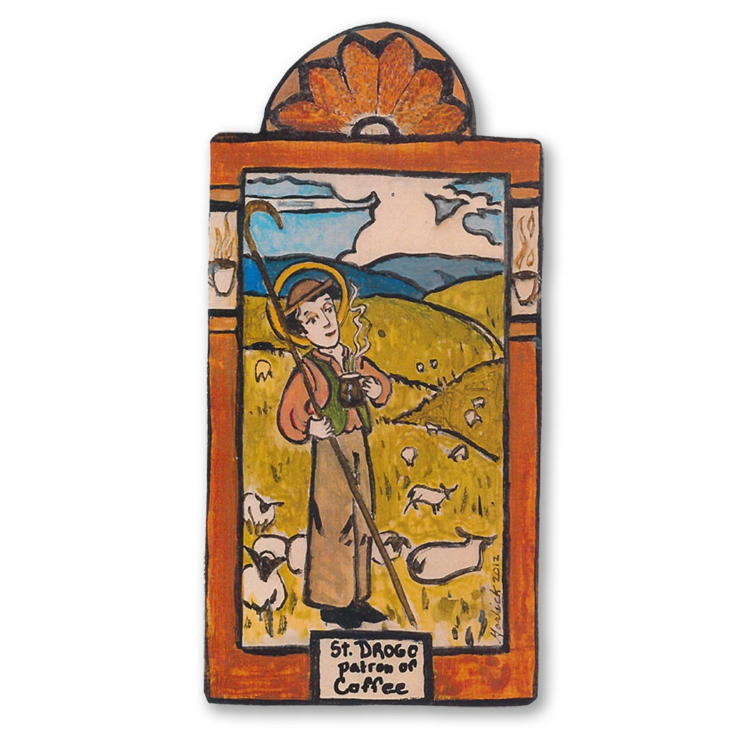 Saint Drogo Patron Saint of Baristas Retablo by Lynn Garlick Retablos ...