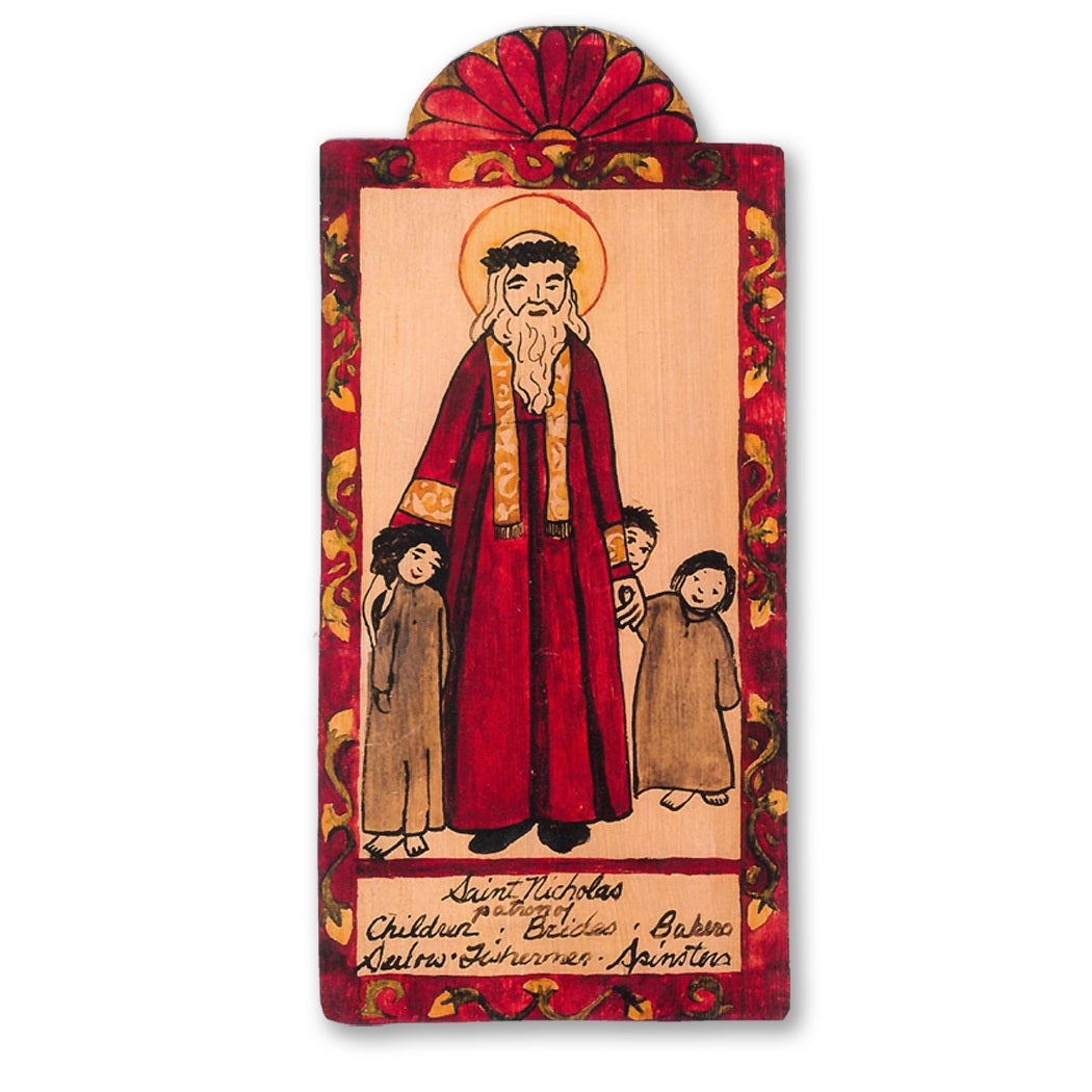 St. Nicholas Patron Saint of Children and Single Women Retablo by Lynn ...