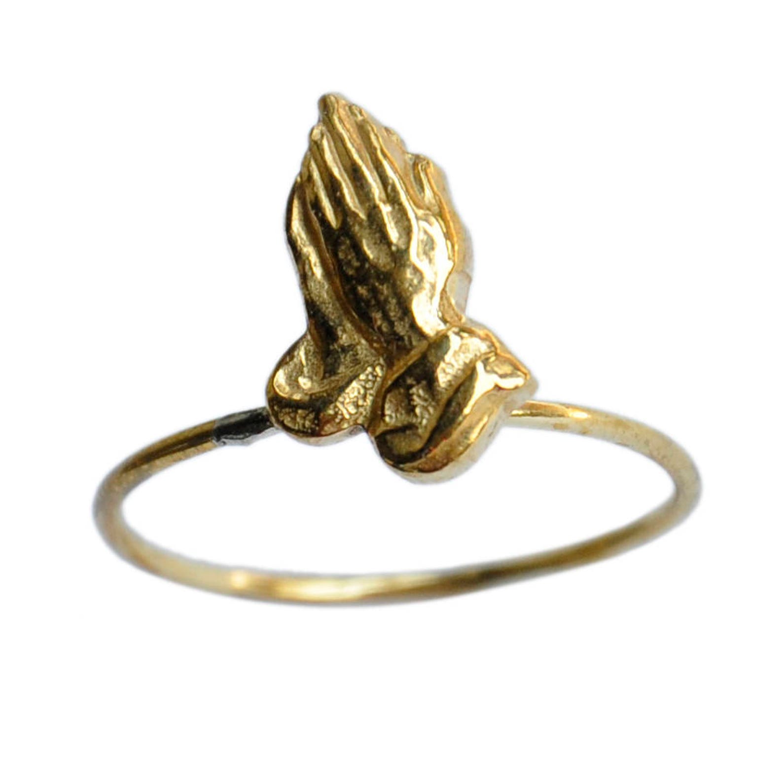 Brass Praying Hands Ring by Buttered Brass | Made, Modern Handmade